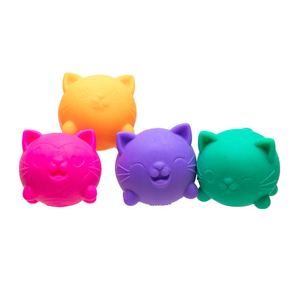 Nee Doh® Teenie Cool Cats Squishy Fidget Stress Ball Toys (4pc) Colors ...